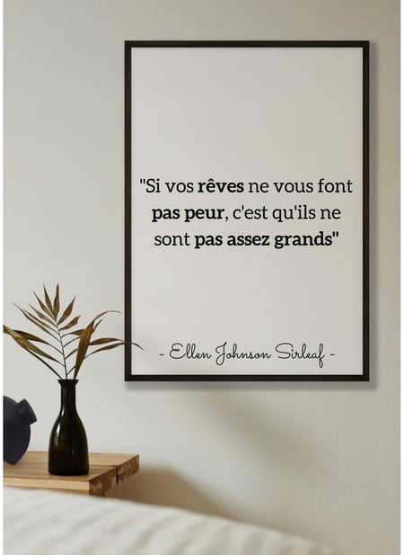 Affiche Ellen Johnson Sirleaf 'Si vos rêves...' | A3 : 29,7x42cm ...