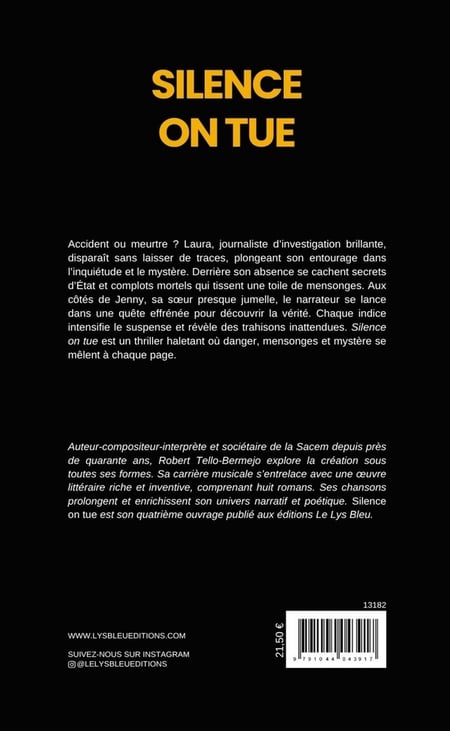 Silence on tue : Robert Tello-Bermejo- Thrillers | Cultura