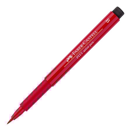 Feutre pointe brush B - Faber-Castell - rouge géranium - Pitt Artist ...