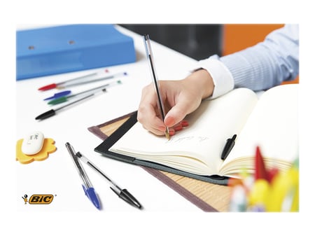 Stylo bille - Rouge - Cristal Original - Pointe moyenne - Bic - Stylos ...