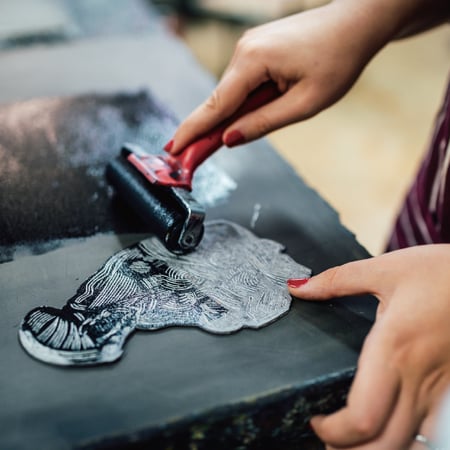 Kit linogravure – “Je grave mon tampon” - Créalia - Outils électriques ...