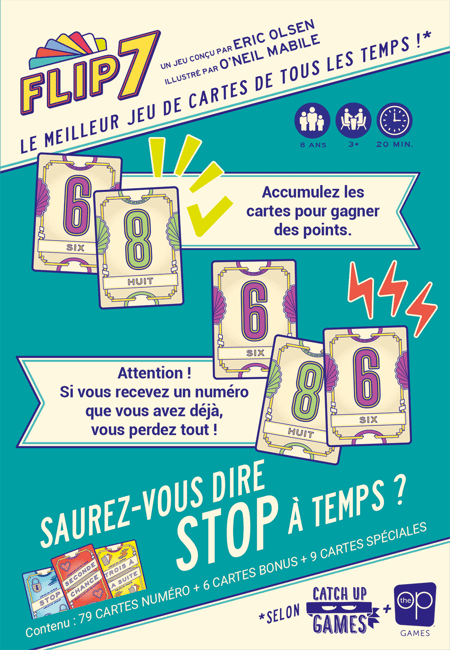 Flip 7 - Catch Up Games - Jeux d'ambiance | Cultura