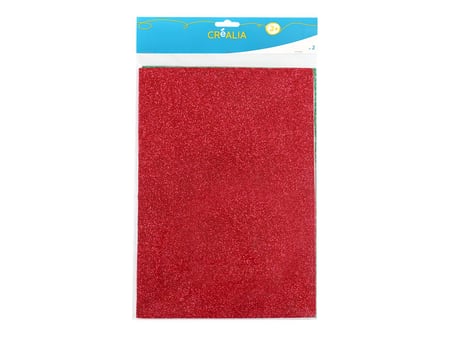 3 feuilles - papier mousse avec paillettes - Kids créatifs - Collage ...