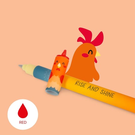 Lot de 4 stylos à encre gel effaçable Legami - Animaux de la ferme ...