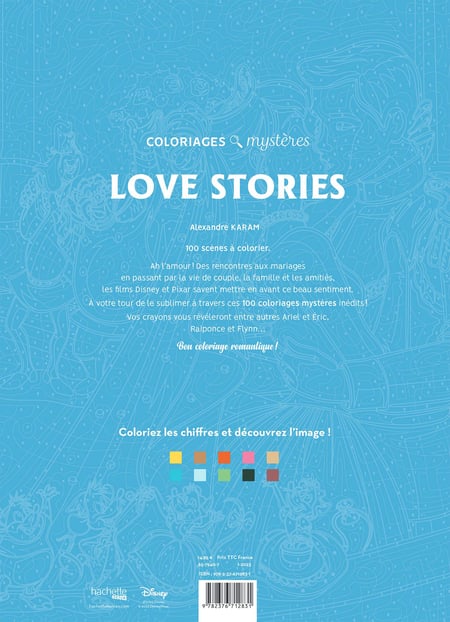 Coloriages mystères Disney - Love Stories : Alexandre Karam | Cultura