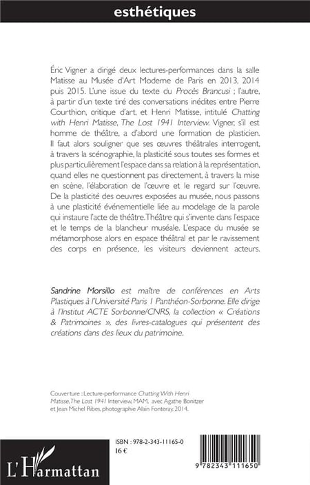 Eric Vigner, un théâtre plasticien - lectures-performances au Musée d ...