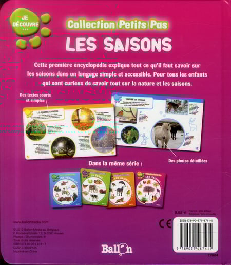 Je découvre... les saisons : Collectif - Livres pour enfants dès 3 ans ...