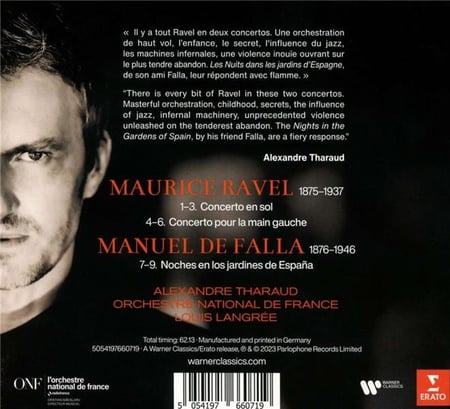Ravel: Piano Concertos : Alexandre Tharaud,Manuel De Falla,Maurice Ravel,Orchestre National De ...