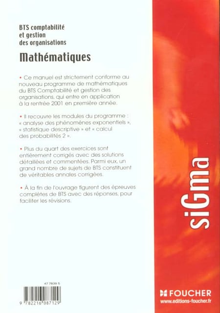 Mathematiques bts compta-gestion : Bernard Verlant - Manuels scolaires | Cultura
