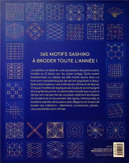 365 motifs sashiko à broder : Susan Briscoe | Cultura