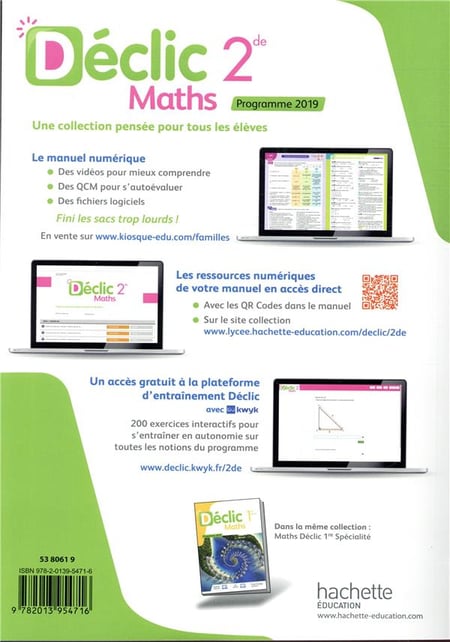 Déclic : mathématiques - 2de - livre de l'élève (édition 2018) : Jean ...