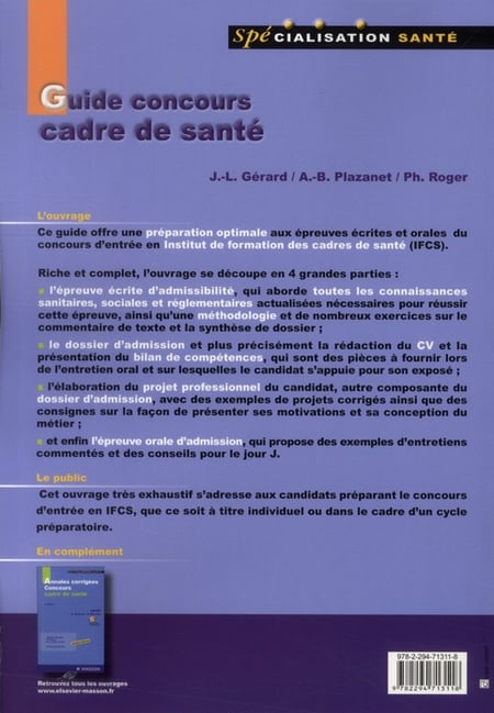 Guide concours cadre de santé (5e édition) : Philippe Roger, Jean-Louis ...