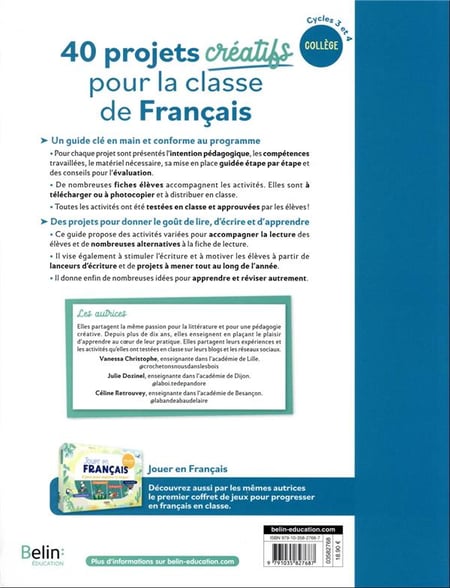 40 projets créatifs pour la classe de français : une pédagogie ...