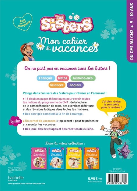 Les Sisters - Mon cahier de vacances - Du CM1 au CM2 : Elisabeth Raoul ...