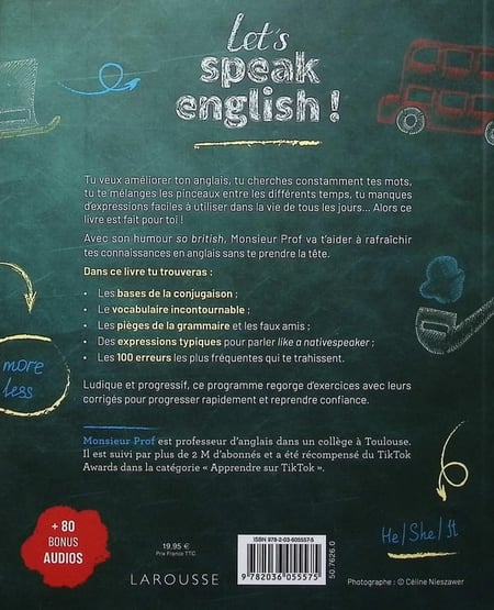 Let's speak English ! Une méthode fun et efficace pour progresser en anglais : Monsieur Prof ...