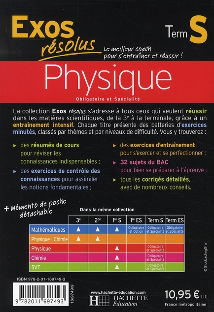 Exos résolus - physique - terminale s - enseignement obligatoire et de spécialité - Manuels ...