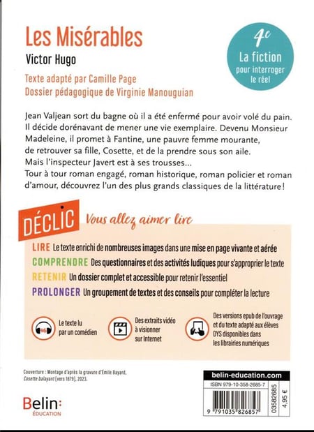 Les misérables de Victor Hugo : texte abrégé et dossier : Victor Hugo,Virginie Manouguian ...