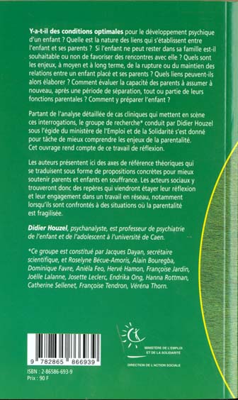 Les enjeux de la parentalite : Didier Houzel - Livre Pédagogie | Cultura