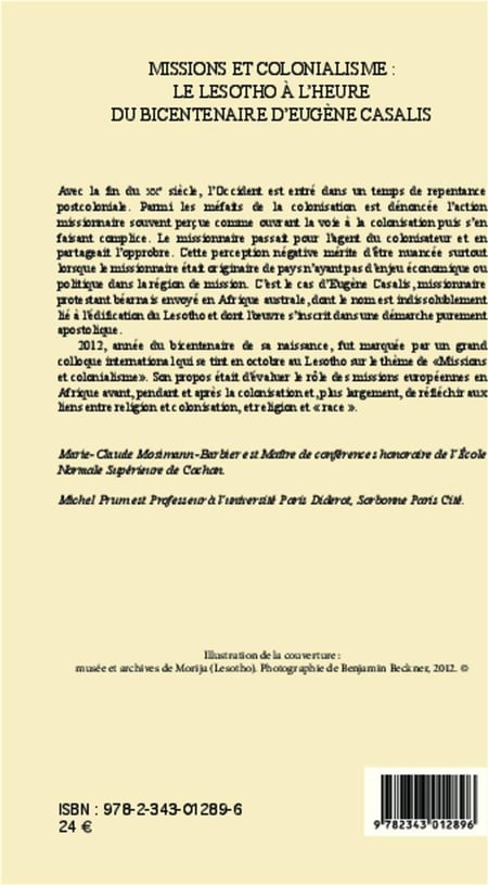 Missions et colonialisme : le Lesotho à l'heure du bicentenaire d ...
