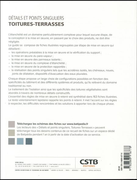 Détails et points singuliers toitures-terrasses - 163 fiches, 7 étapes ...
