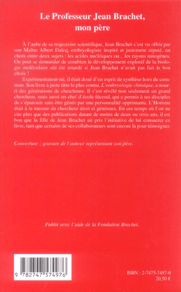 Le professeur Jean Brachet, mon père : Biologiste moléculaire : Lise ...