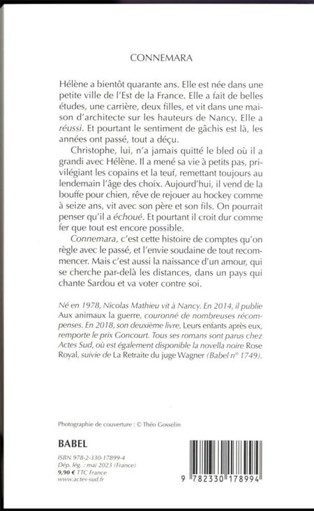 Connemara : Nicolas Mathieu - 2330178999 - Livres de poche | Cultura