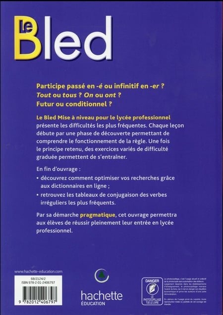 Le bled - mise à niveau pour le lycée professionnel - livre de l'élève ...