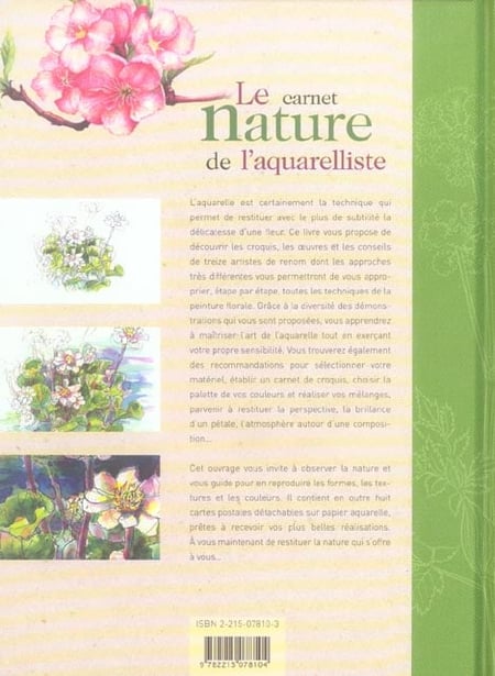 Carnet nature de l'aquarelliste (le) : Patricia Seligman | Cultura