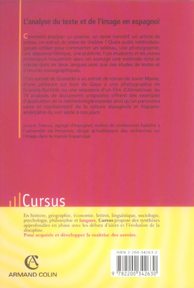L'analyse du texte et de l'image en espagnol : Jacques Terrasa ...
