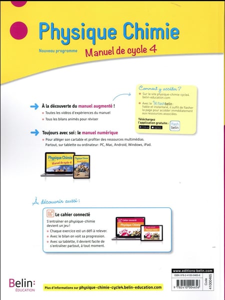 Physique chimie - manuel de cycle 4 - livre de l'élève (édition 2017) : Collectif - 2410004652 ...