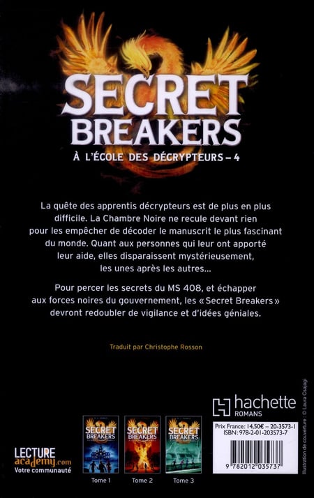Secret breakers, à l'école des décrypteurs t.4 - la tour des vents ...