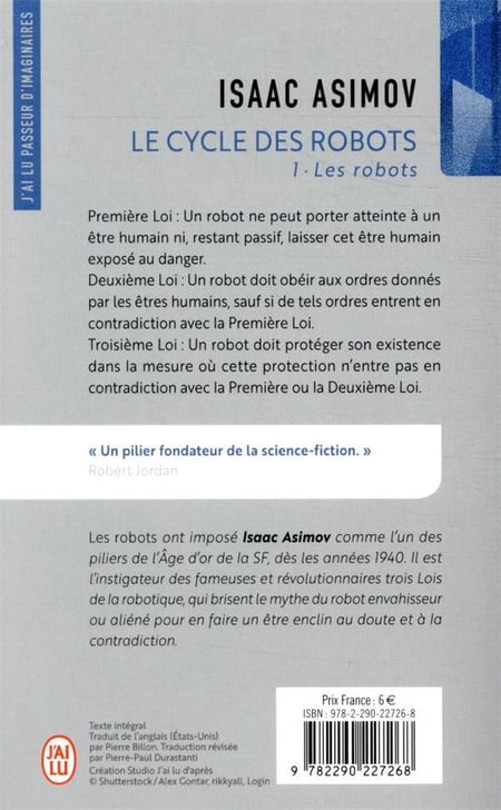 Le cycle des robots Tome 1 : Isaac Asimov - 2290227269 | Cultura