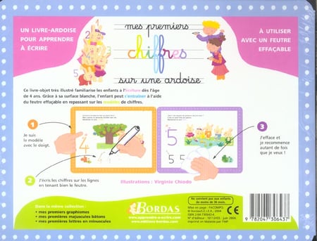 Mes premiers chiffres sur une ardoise : Collectif - 2047306434 - Livre Maternelle | Cultura