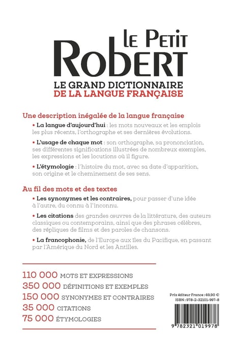 Le Petit Robert de la langue française (édition 2025) : Collectif ...