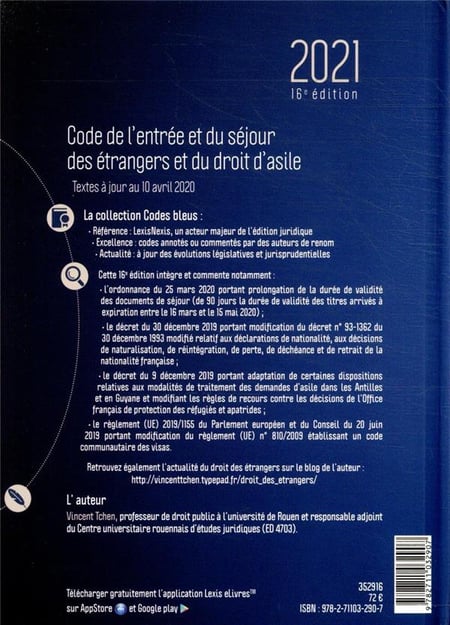 Code de l'entrée et du séjour des étrangers et du droit d'asile ...