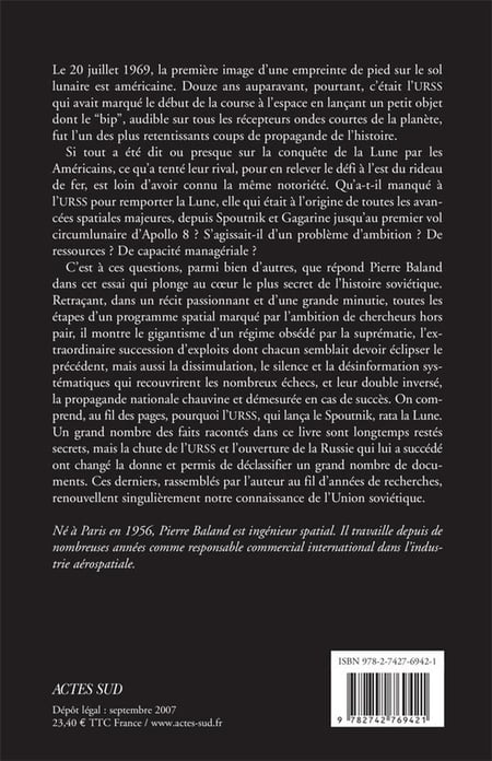 De Spoutnik à la Lune - l'histoire secrète du programme spatial ...