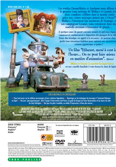 Wallace et Gromit - Le mystère du lapin-garou - DVD Jeunesse - famille - Films DVD & Blu-ray ...