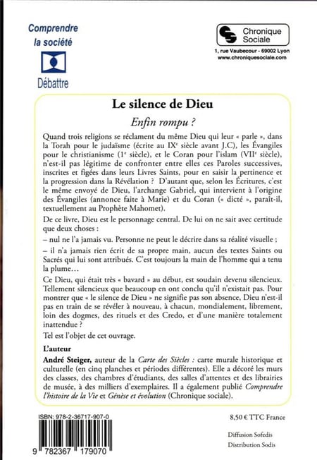 Le silence de Dieu : enfin rompu ? : André Steiger | Cultura