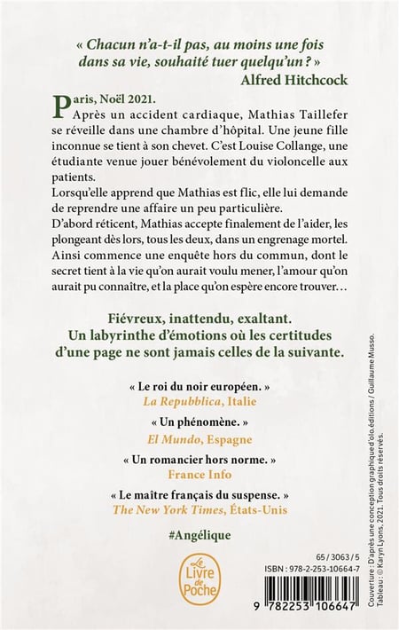 Angelique - Dernier Roman poche de Guillaume Musso | Cultura- Livres de ...