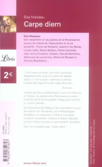 Carpe diem : Elsa Marpeau - Livres audio - CD | Cultura