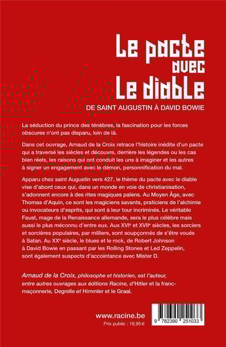 Le pacte avec le diable - de saint Augustin à David Bowie : Arnaud De ...