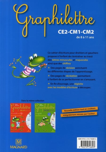 Graphilettre - ce2-cm1-cm2 - cahier d'écriture - les minuscules, les ...