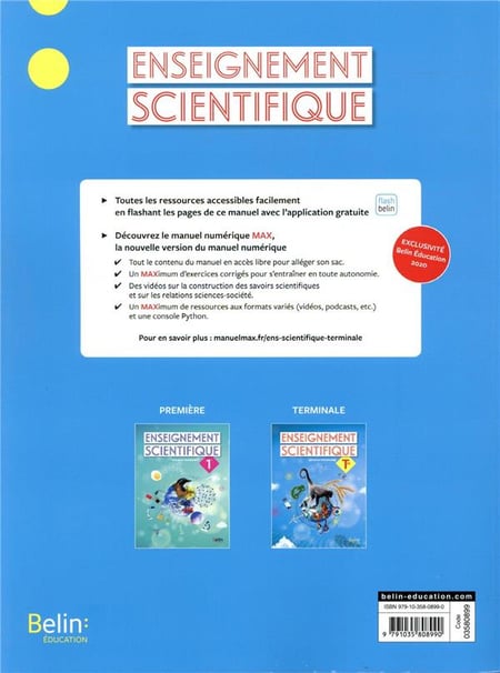 Enseignement scientifique terminale - manuel élève (édition 2020 ...