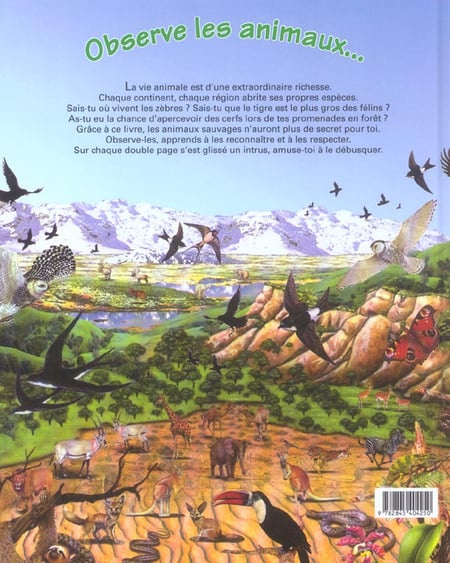 Observe et trouve / les animaux sauvages - 2845404255 - Livres jeux et ...