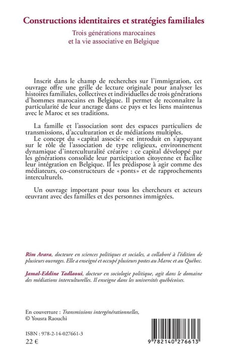 Constructions identitaires et stratégies familiales : trois générations ... Constructions identitaires et stratégies familiales : trois générations ...