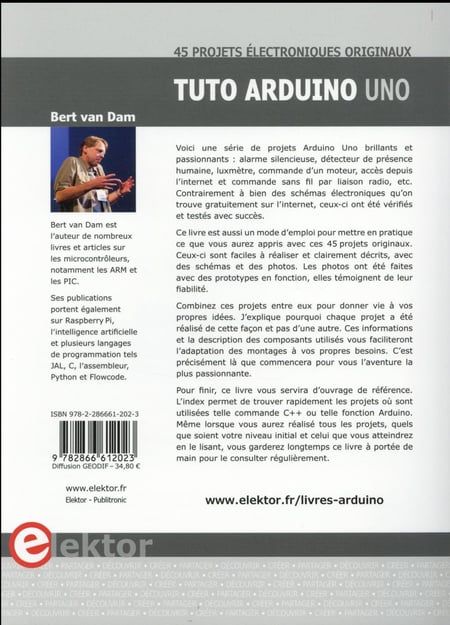 Tuto arduino uno : Bert Van Dam - Livre Bricolage - Livre Habitat | Cultura