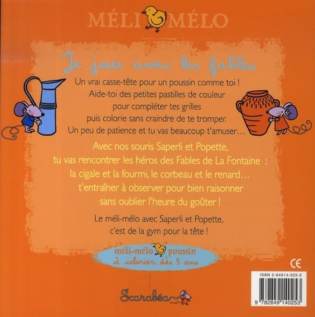 Méli-mélo poussin - je joue avec les fables - Livres jeux et d ...