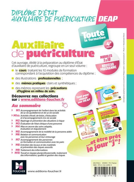 Auxiliaire de puériculture - DEAP : diplôme d'Etat auxiliaire puériculture - modules 1 à 10 ...