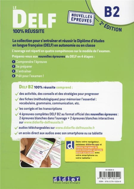 Le DELF - 100% réussite : B2 - livre + onprint (édition 2022 ...