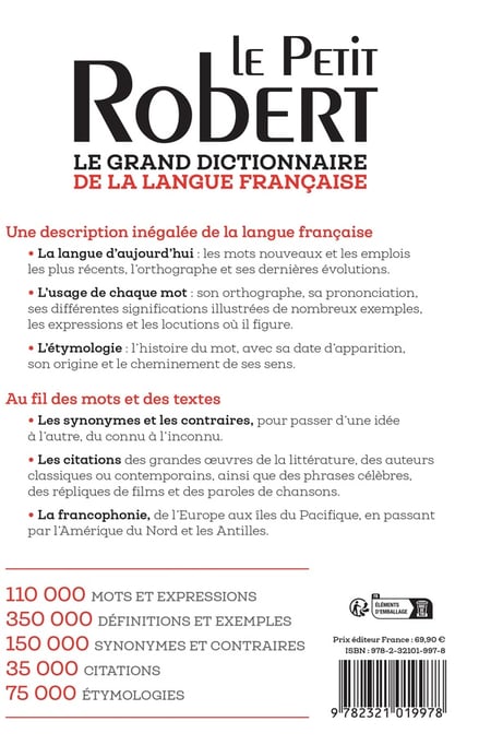 Le Petit Robert de la langue française (édition 2026) : Collectif ...